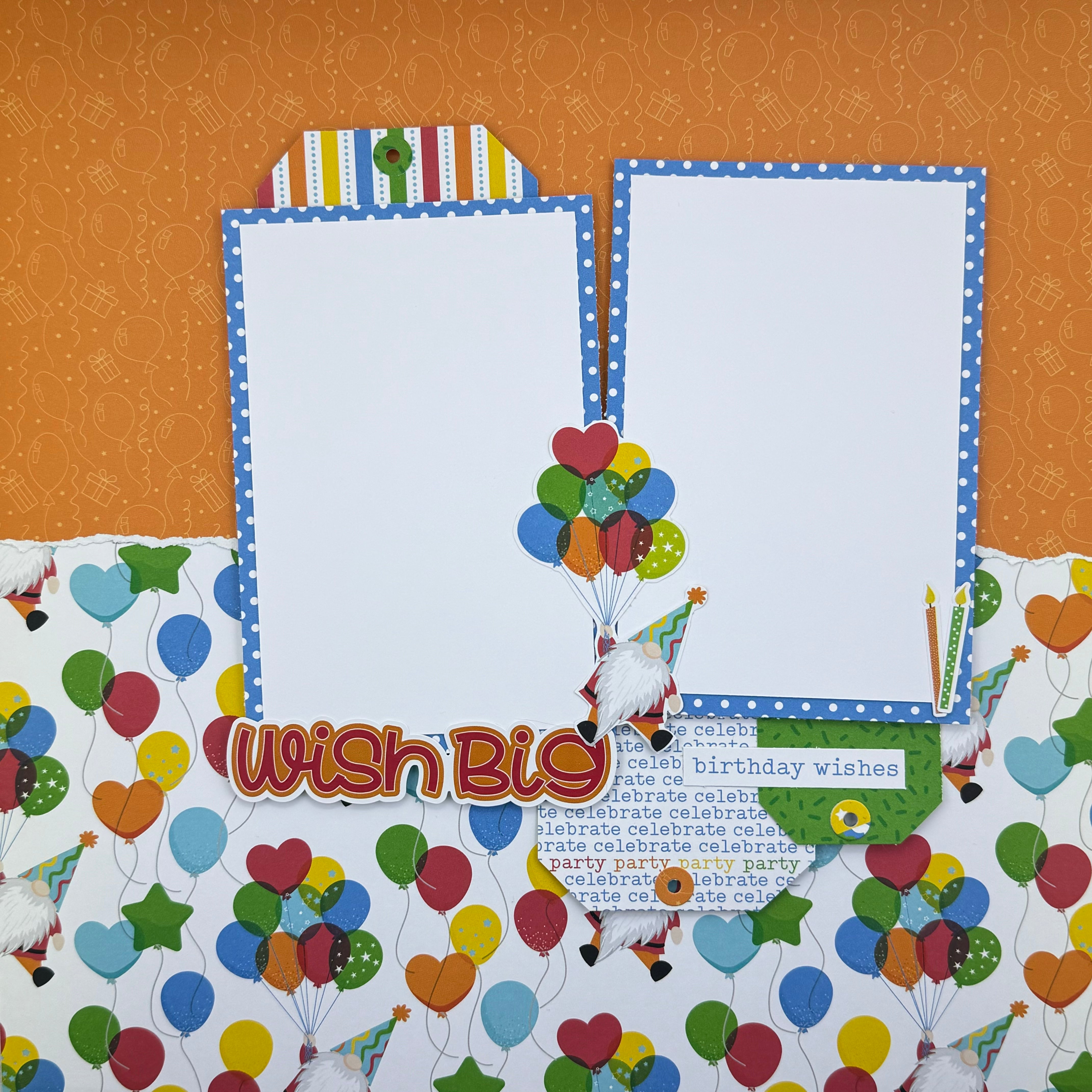 Birthday Layout: Birthday Wishes – Nadine Karen Design